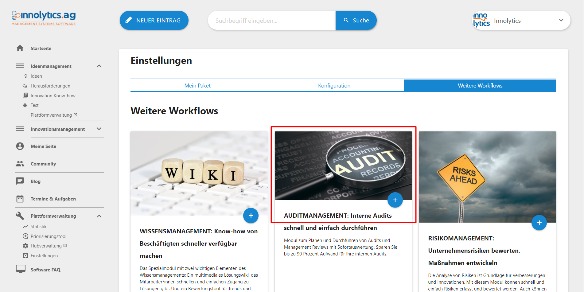 Innolytics Software FAQ